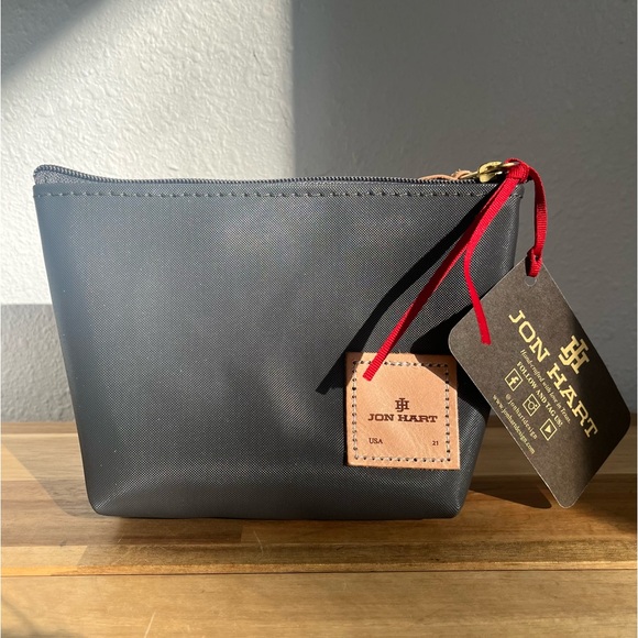 Jon Hart Design | Bags | New Jon Hart Toiletry Bag Leather Patch Young ...